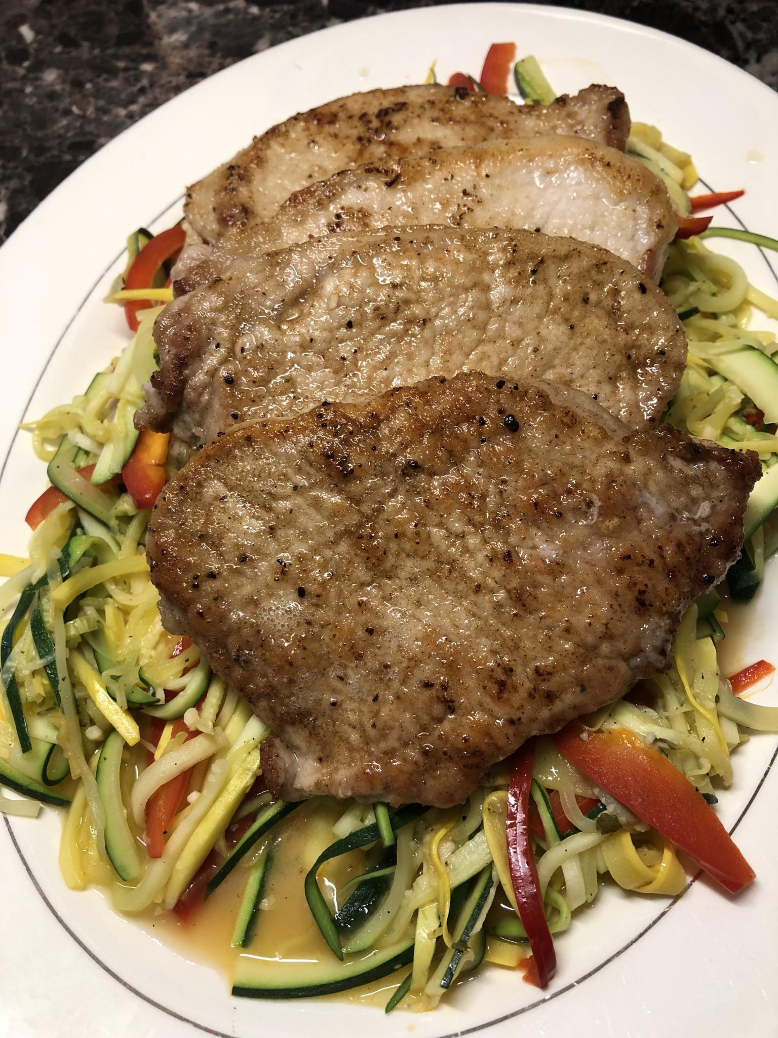 Pesto Pork Chops - Kidney Kitchen